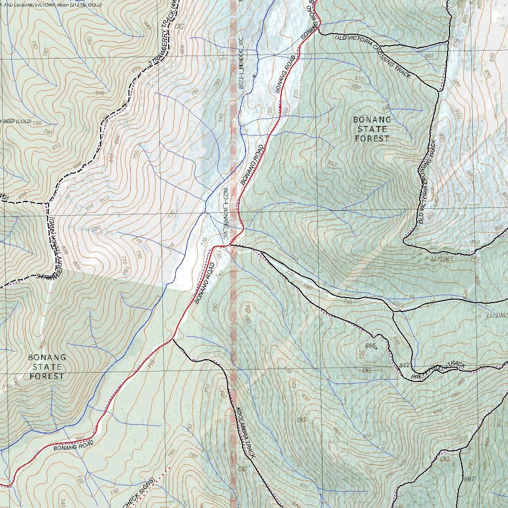 Getlost Map 8623-N Delegate NSW Topographic Map V15 1:25,000 by Getlost ...