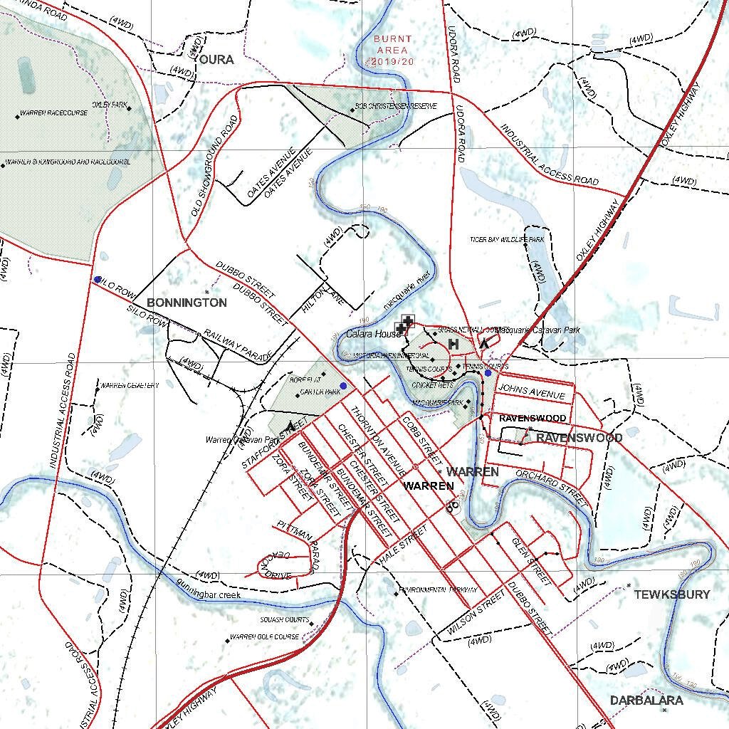 Getlost Map 8434-N Warren NSW Topographic Map V15 1:25,000 by Getlost ...