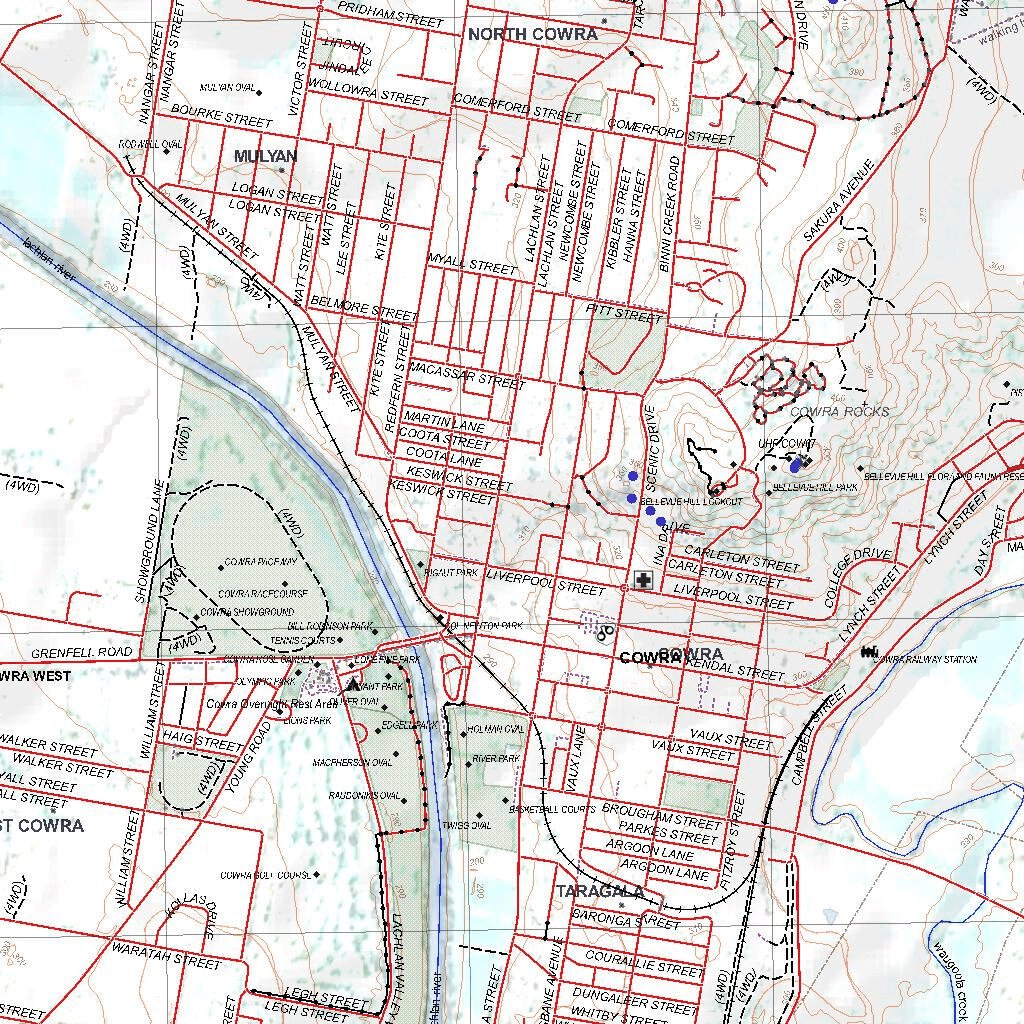 Getlost Map 8630-S Cowra NSW Topographic Map V15 1:25,000 by Getlost ...