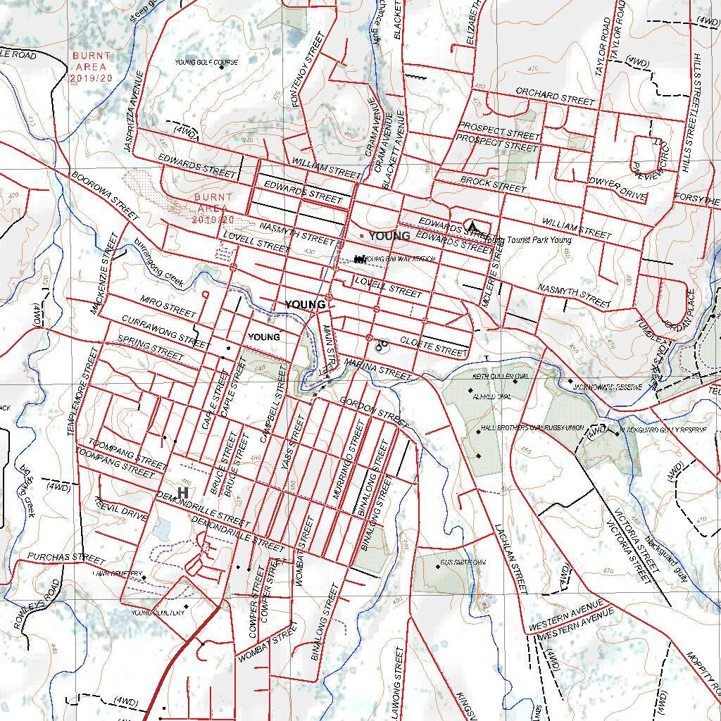 Getlost Map 8529-S Young NSW Topographic Map V15 1:25,000 by Getlost ...
