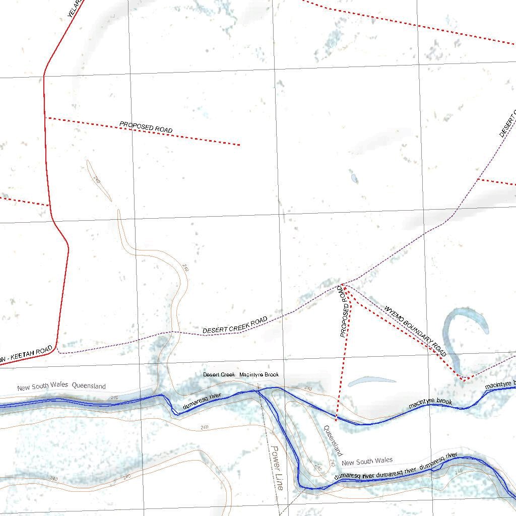 Getlost Map 9040-N Yelarbon NSW Topographic Map V15 1:25,000 by Getlost ...