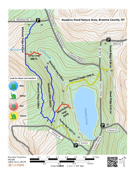 Hawkins Pond Nature Area Trail Map by RRL | Avenza Maps