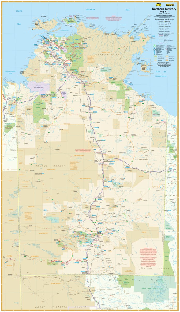 UBD-Gregory's Northern Territory State Map by Hardie Grant Explore ...