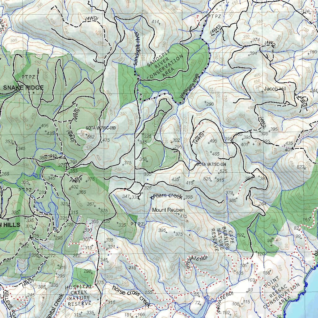 Getlost Map 8412 PROSSER Tas Topographic Map V15 1:75,000 by Getlost ...