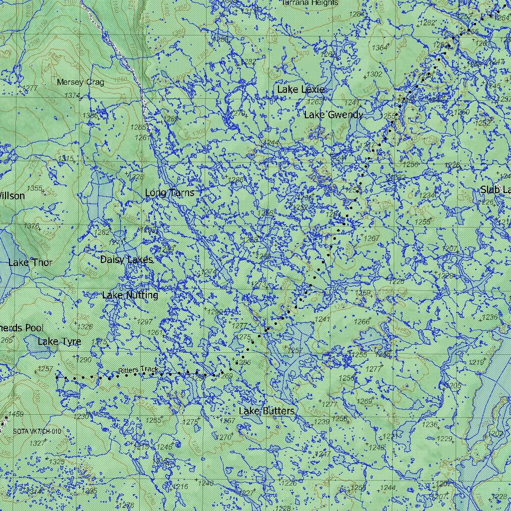 Getlost Map 8114 MERSEY Tas Topographic Map V15 1:75,000 by Getlost ...