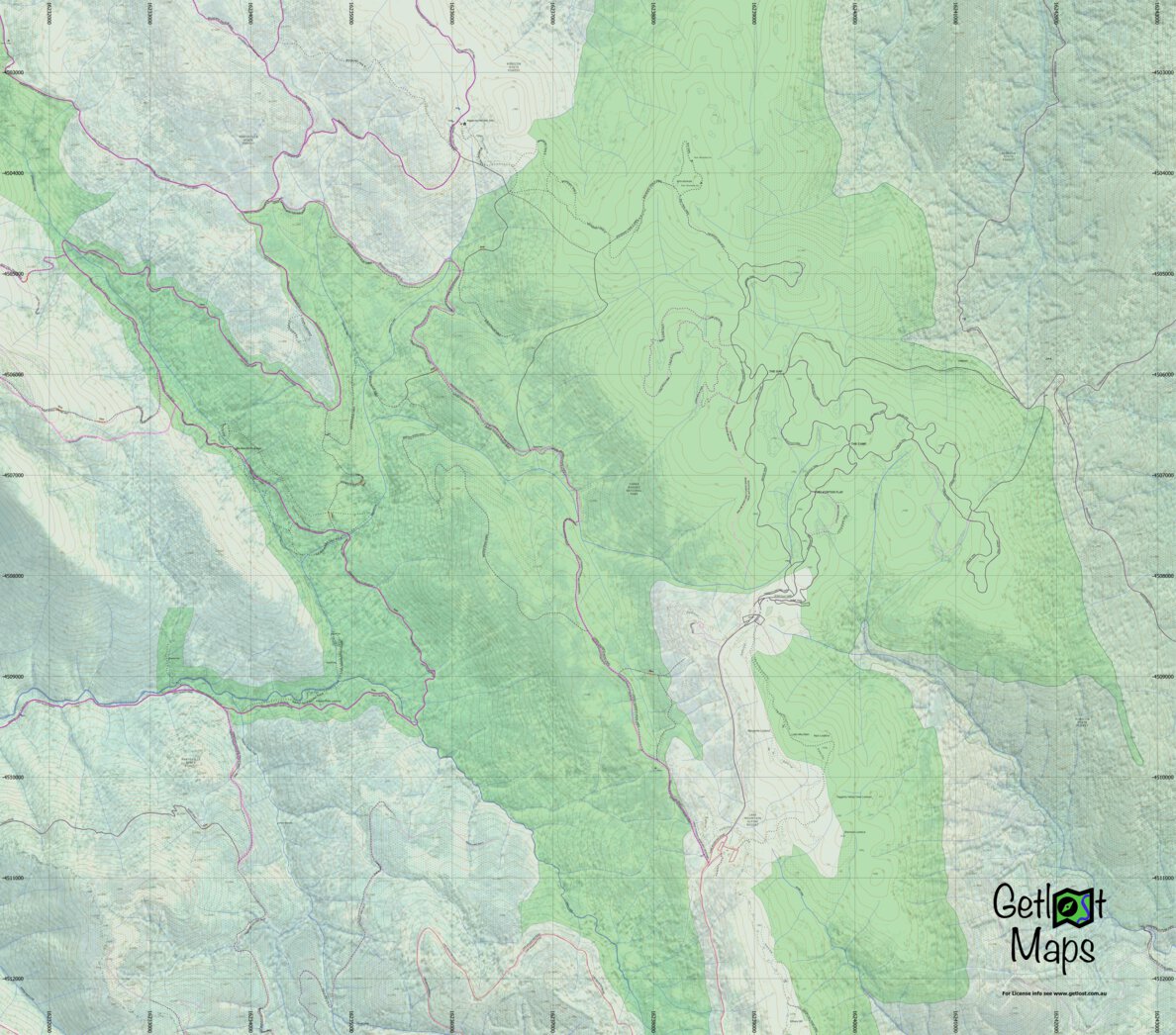 Getlost Map Lake Mountain (Special) Topographic Map V15 by Getlost Maps ...