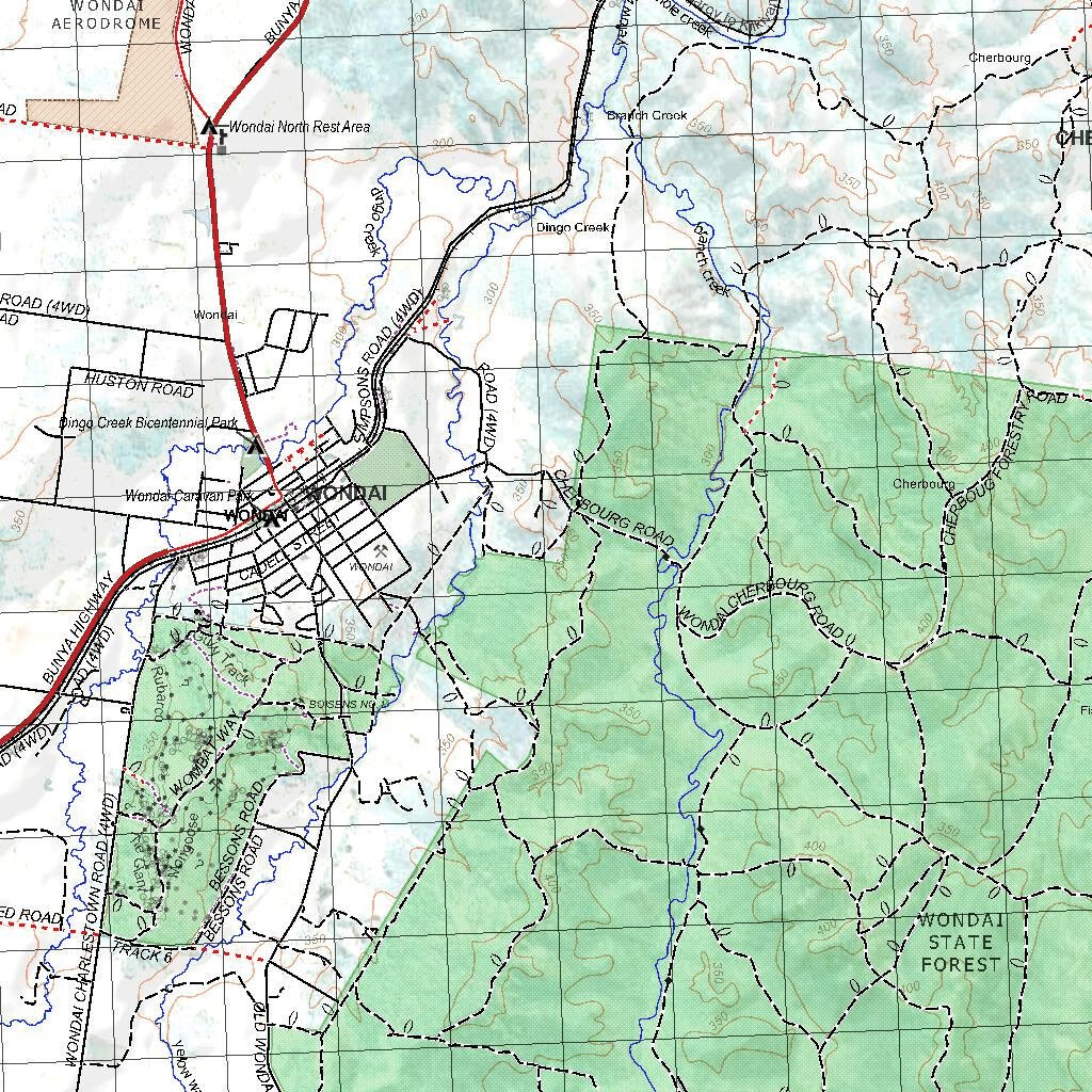 Getlost Map 9245 MURGON Qld Topographic Map V15 1:75,000 by Getlost ...
