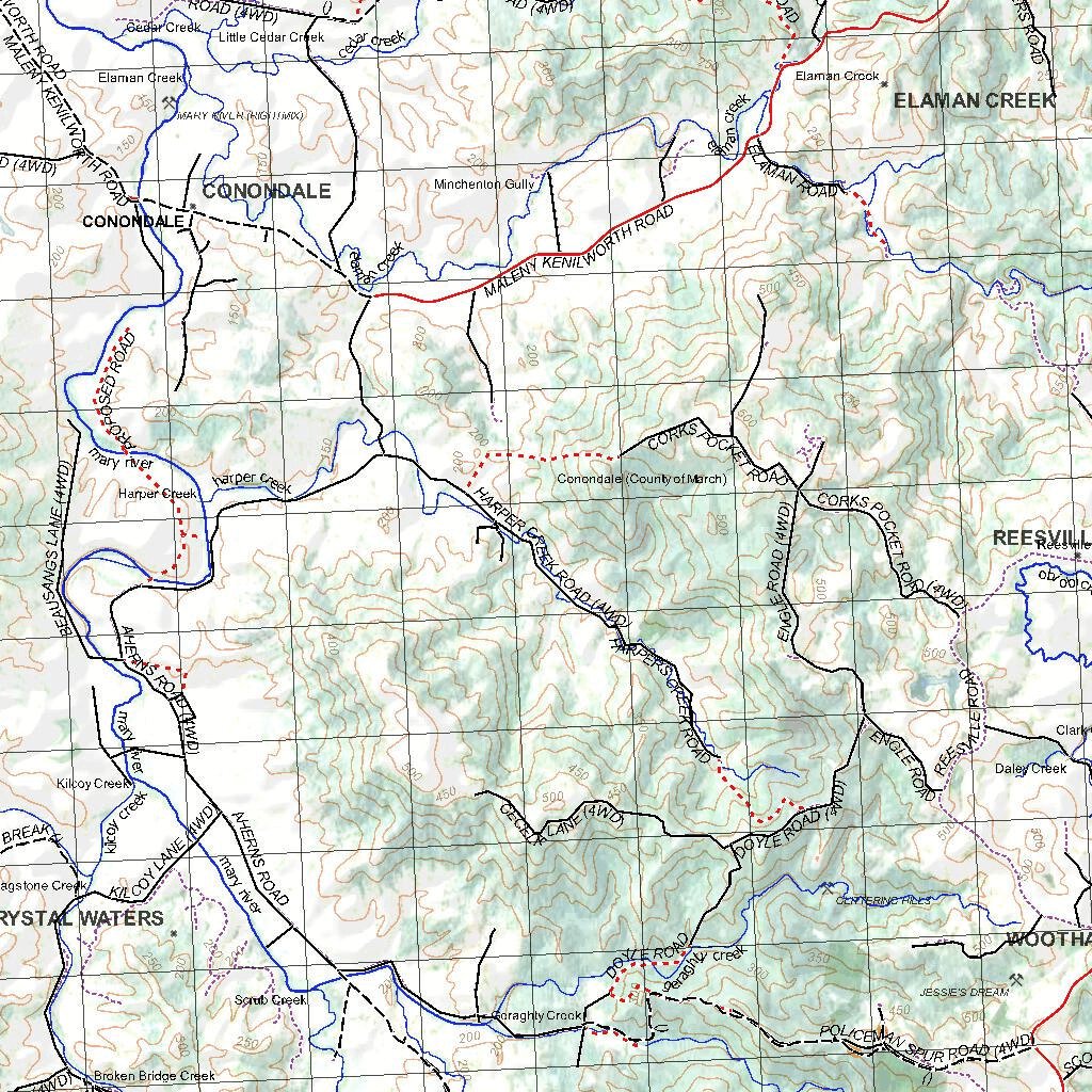 Getlost Map 9444 NAMBOUR Qld Topographic Map V15 1:75,000 by Getlost ...