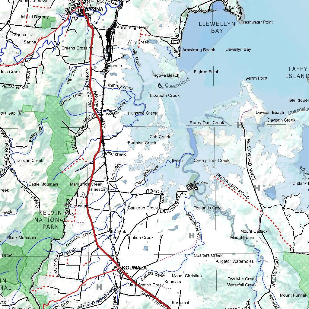 Getlost Map SF5508 MACKAY Australia Touring Map V15 1:250,000 by ...