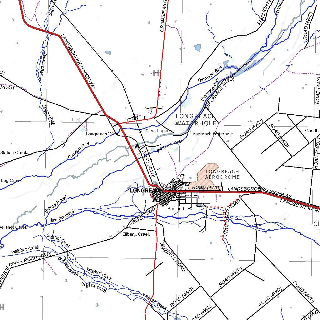 Getlost Map SF5513 LONGREACH Australia Touring Map V15 1:250,000 by ...