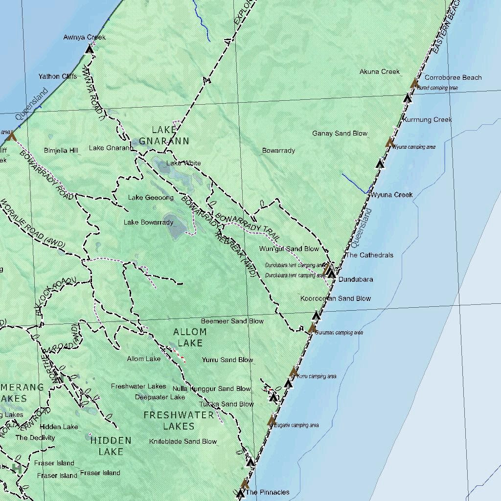Getlost Map SG5607 WIDE BAY Australia Touring Map V15 1:250,000 by ...