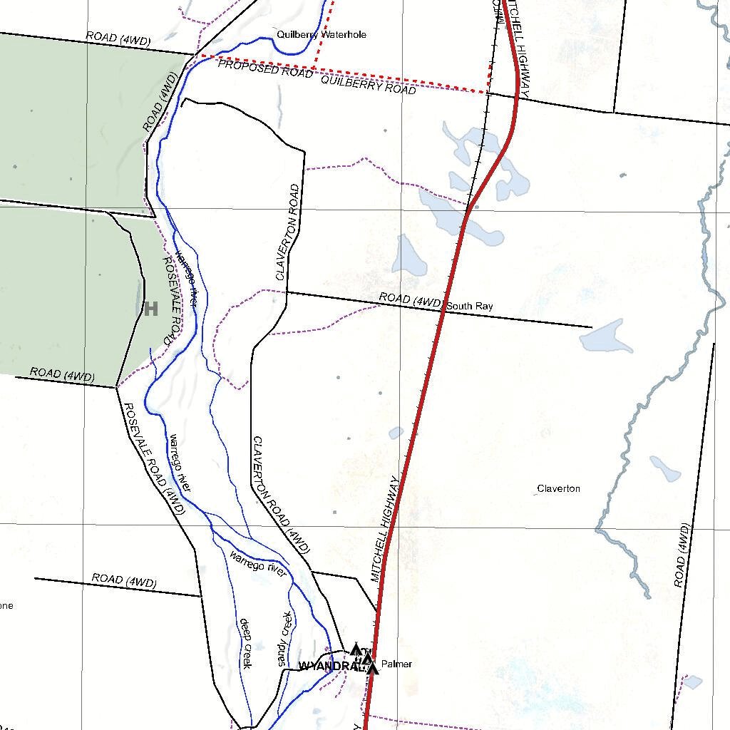 Getlost Map SG5514 WYANDRA Australia Touring Map V15 1:250,000 by ...