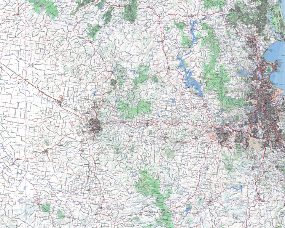 Getlost Map SG5614 IPSWICH Australia Touring Map V15 1:250,000 by ...