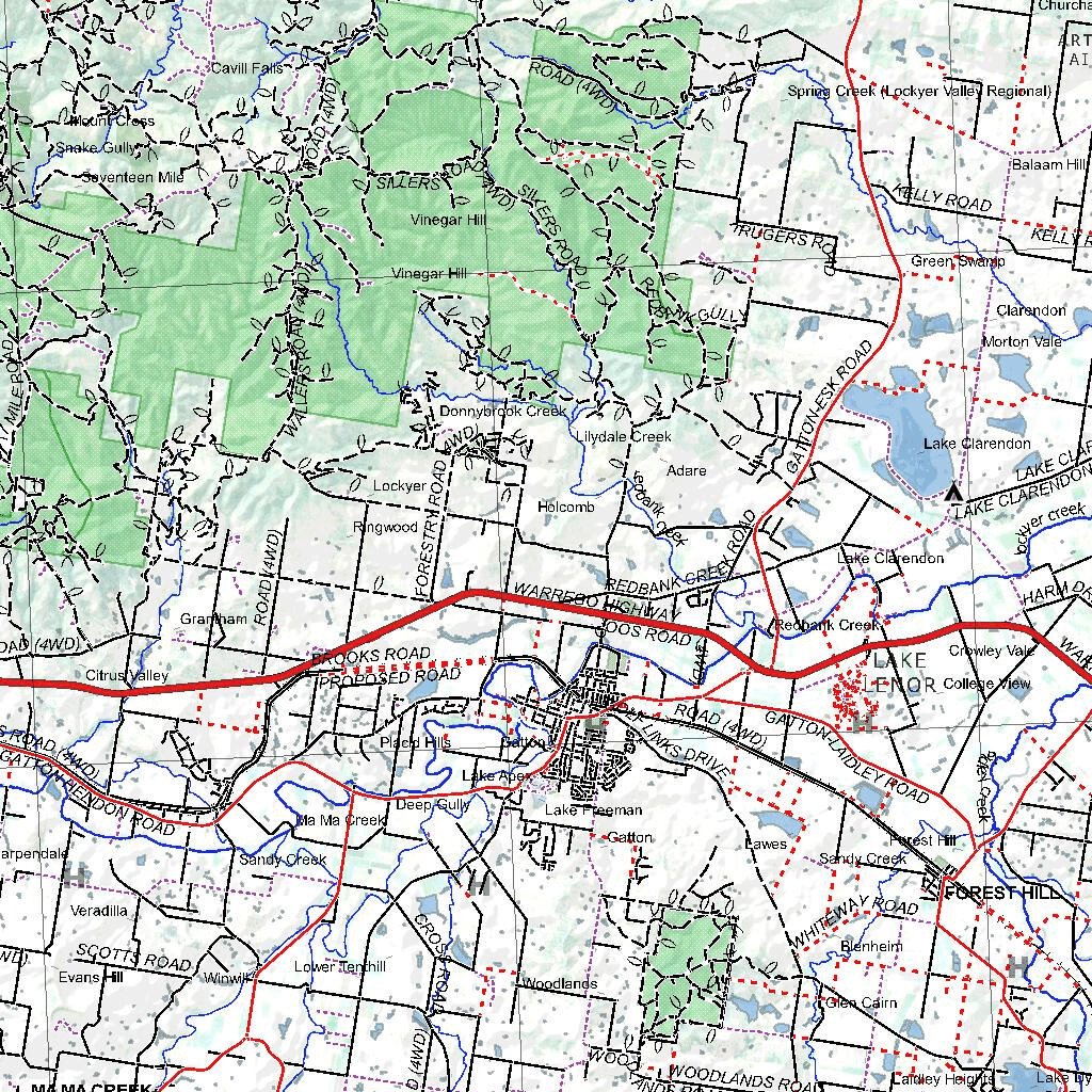Getlost Map SG5614 IPSWICH Australia Touring Map V15 1:250,000 by ...
