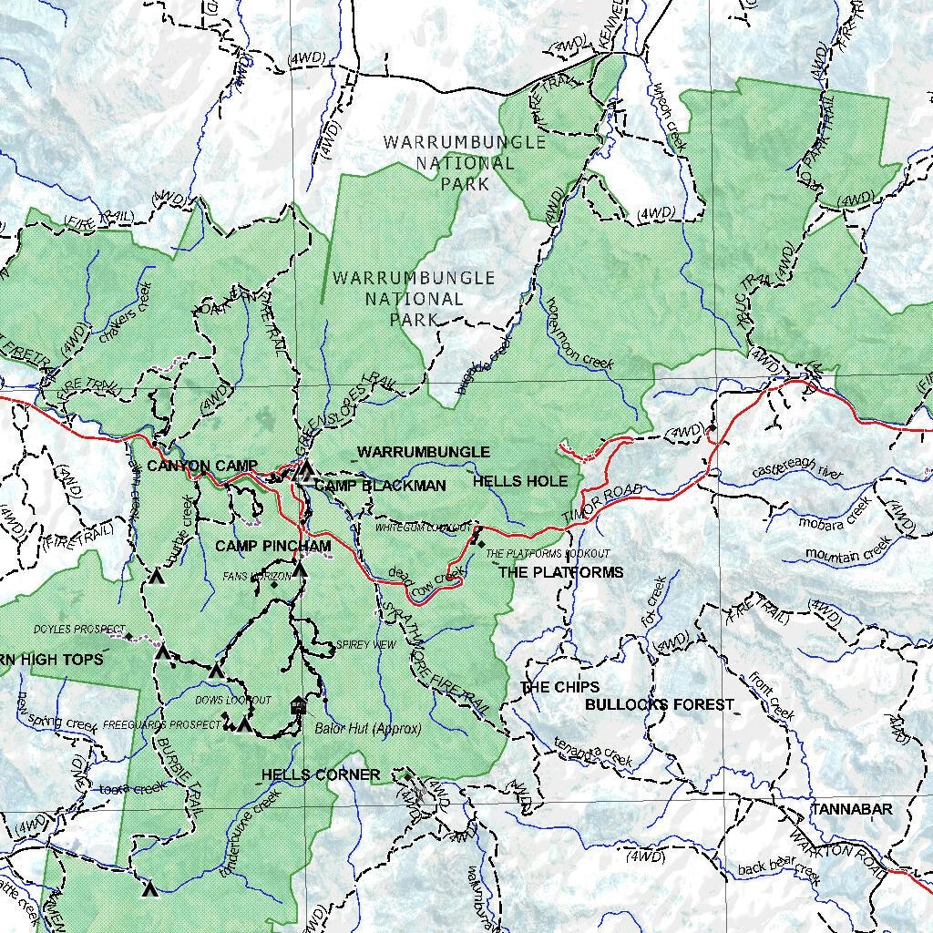Getlost Map SH5516 GILGANDRA Australia Touring Map V15 1:250,000 by ...