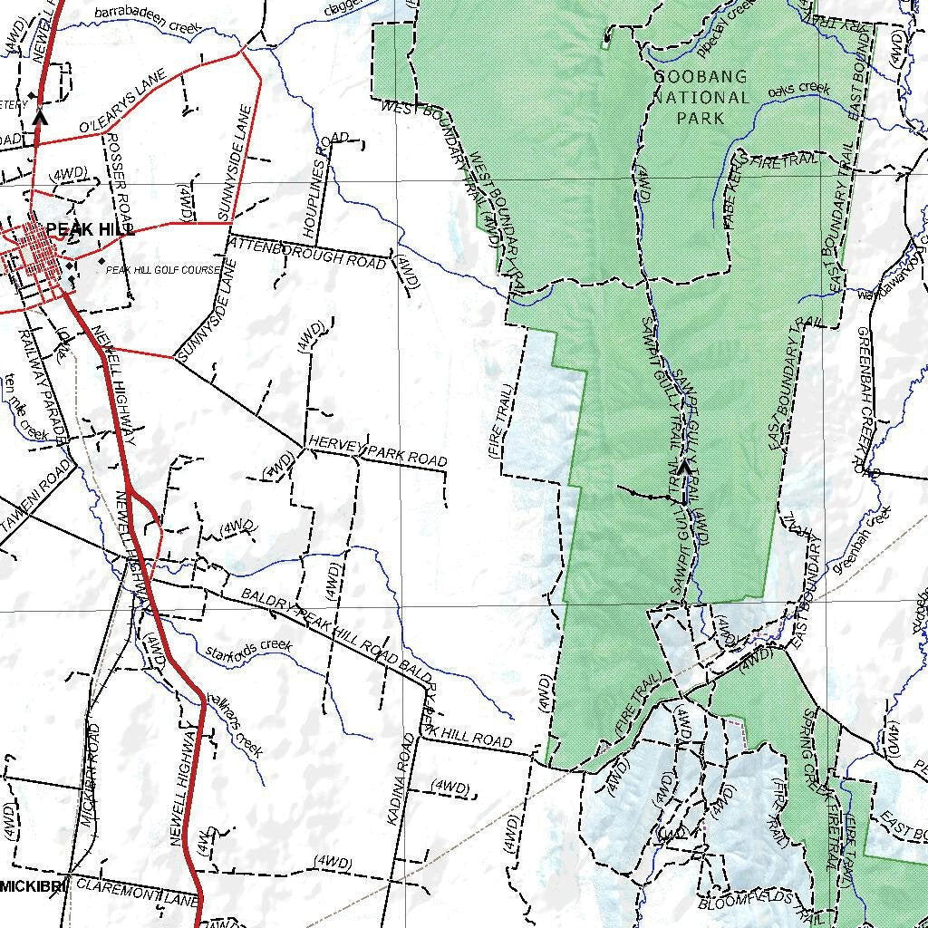 Getlost Map SI5503 NARROMINE Australia Touring Map V15 1:250,000 by ...