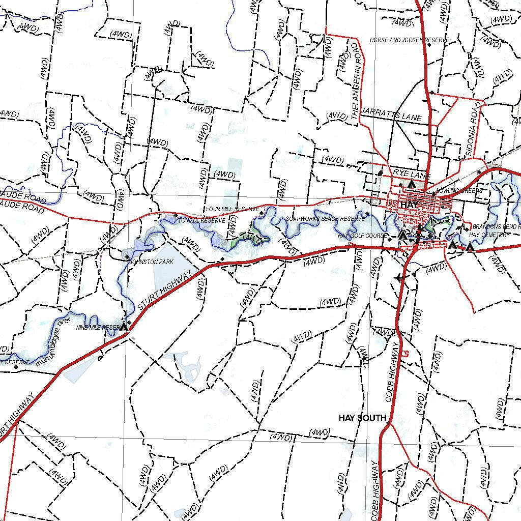 Getlost Map SI5509 HAY Australia Touring Map V15 1:250,000 by Getlost ...