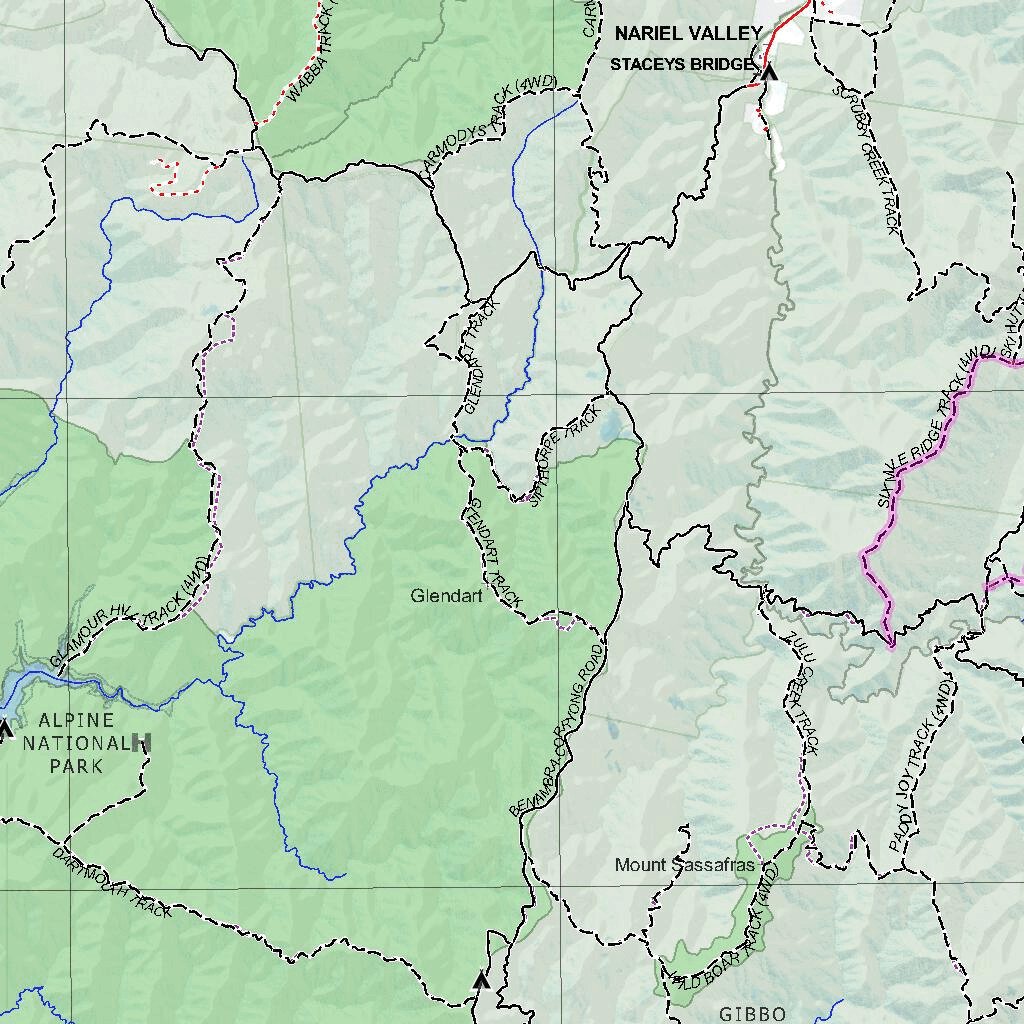 Getlost Map SJ5503 TALLANGATTA Australia Touring Map V15 1:250,000 by ...