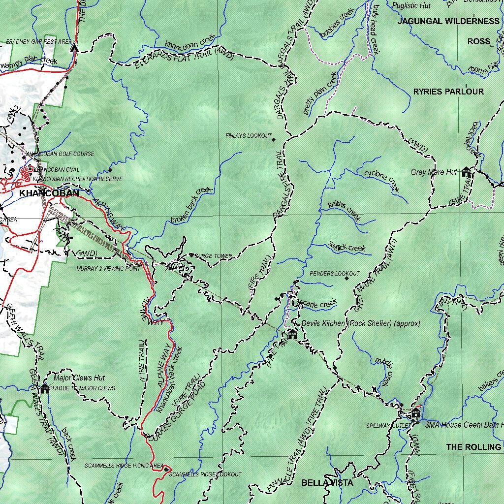Getlost Map SJ5503 TALLANGATTA Australia Touring Map V15 1:250,000 by ...