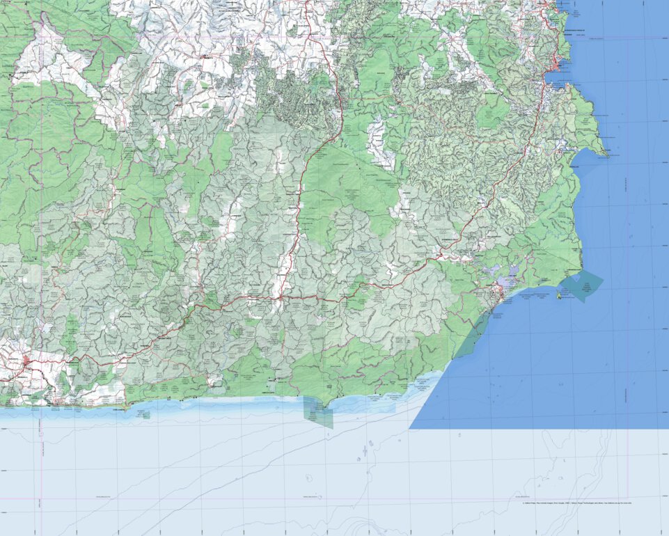 Getlost Map SJ5508 MALLACOOTA Australia Touring Map V15 1:250,000 by ...