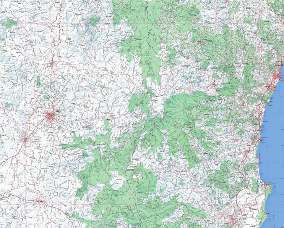 Getlost Map SH5610 DORRIGO Australia Touring Map V15 1:250,000 by ...