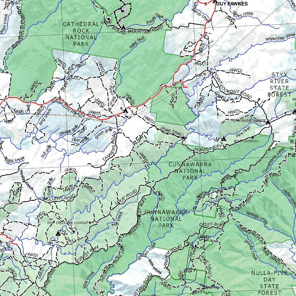 Getlost Map SH5610 DORRIGO Australia Touring Map V15 1:250,000 by ...