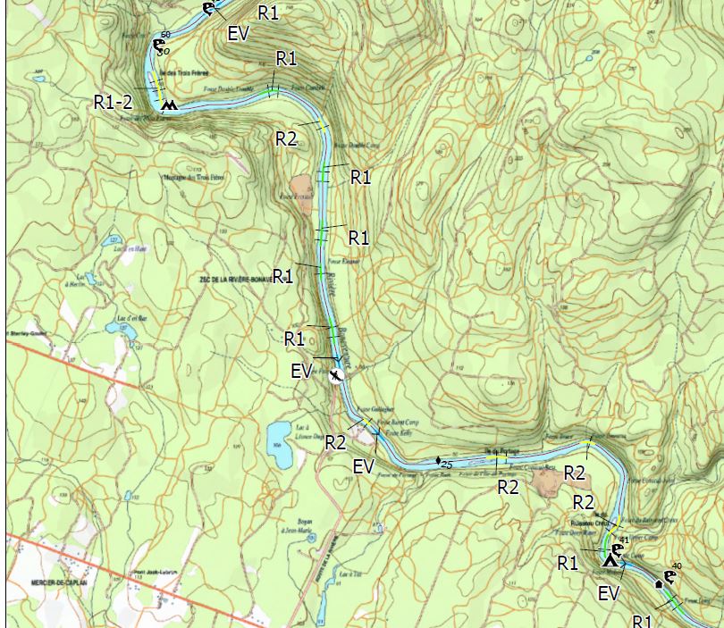 Rivière Bonaventure ( Canot Kayak ) Map by Canot Kayak Quebec | Avenza Maps