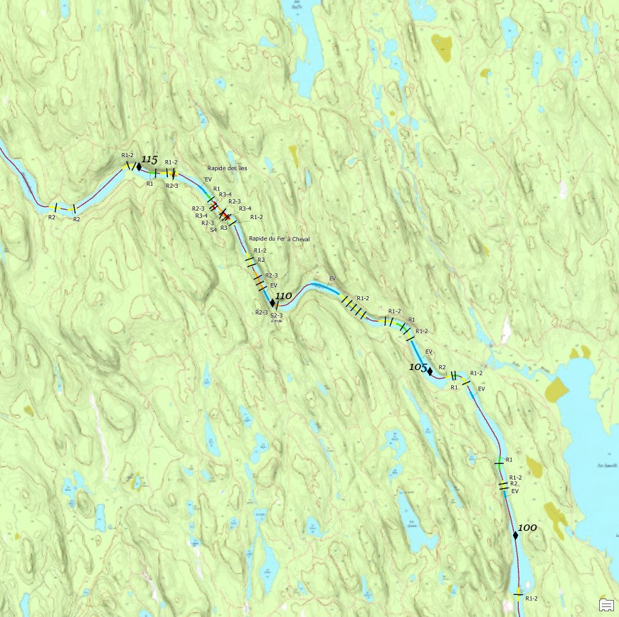 Rivière Ashuapmushuan ( Canot Kayak ) Map by Canot Kayak Quebec ...