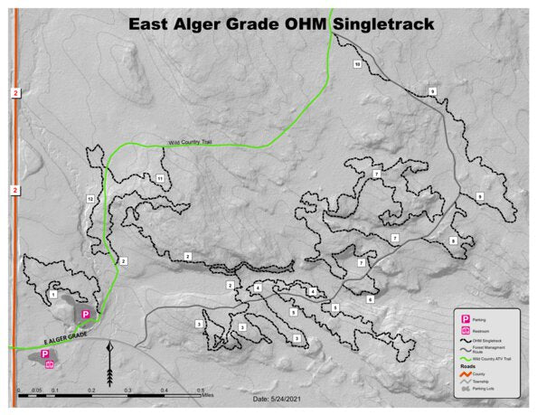 Alger Grade OHM Map by Twin Cities Trail Riders | Avenza Maps