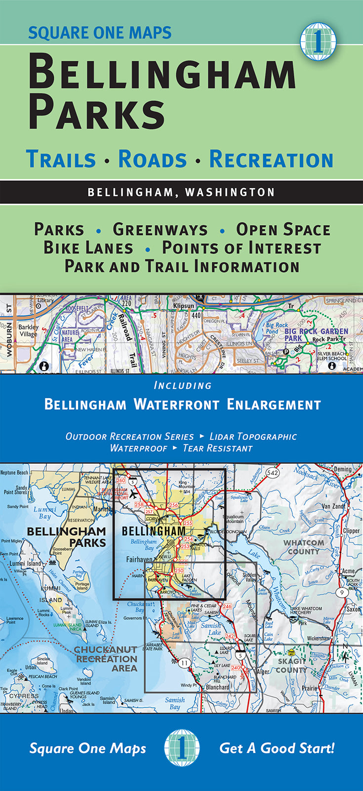Bellingham Parks, Trails, and Greenways Map by Square One Map Company ...