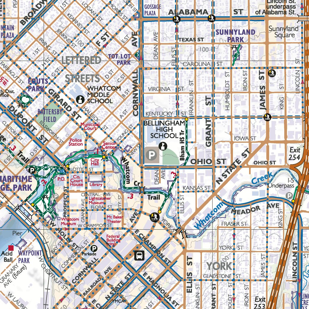 Bellingham Parks, Trails, and Greenways Map by Square One Map Company ...