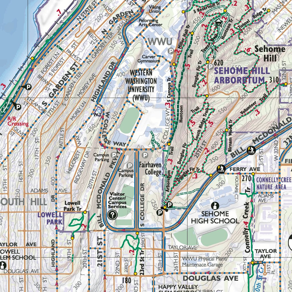 Bellingham Parks, Trails, and Greenways Map by Square One Map Company ...