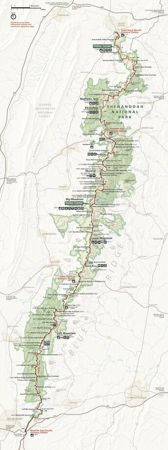 Shenandoah National Park Map by US National Park Service | Avenza Maps