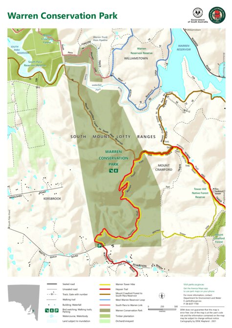 Warren Conservation Park Map by Department for Environment and Water ...