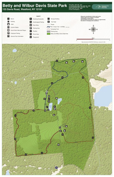 Betty & Wilbur Davis State Park Trail Map by New York State Parks ...