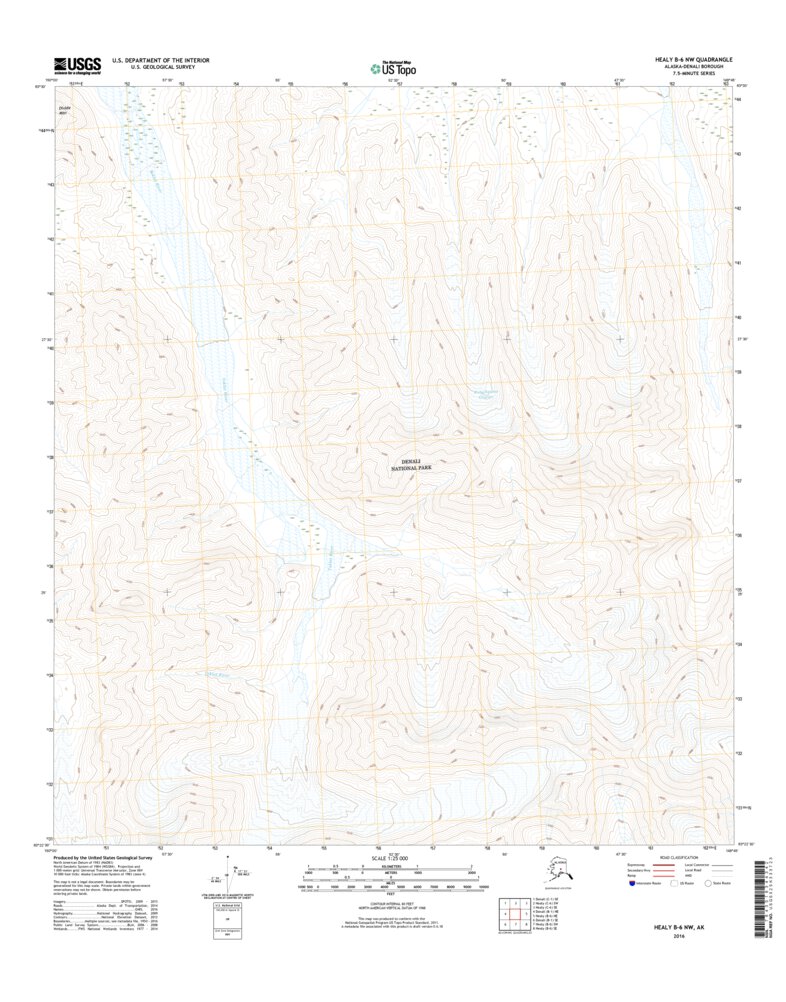Healy B-6 NW, AK (2016, 25000-Scale) Map by United States Geological ...