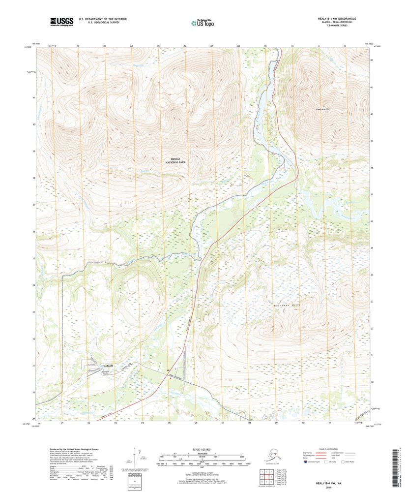 Healy B-4 NW, AK (2019, 25000-Scale) Map by United States Geological ...