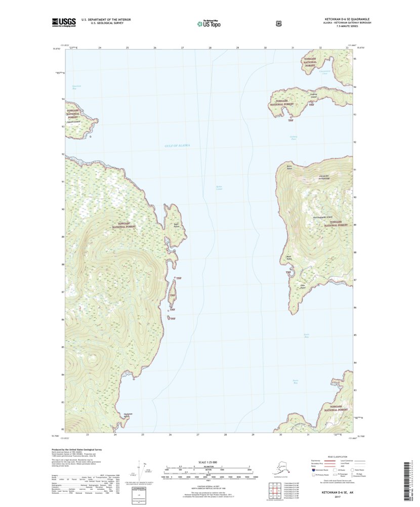 Ketchikan D-6 SE, AK (2017, 25000-Scale) Map by United States ...