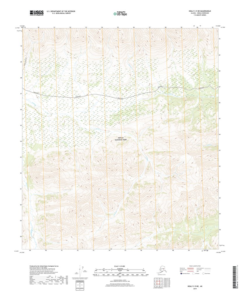 Healy C-5 NE, AK (2019, 25000-Scale) Map by United States Geological ...
