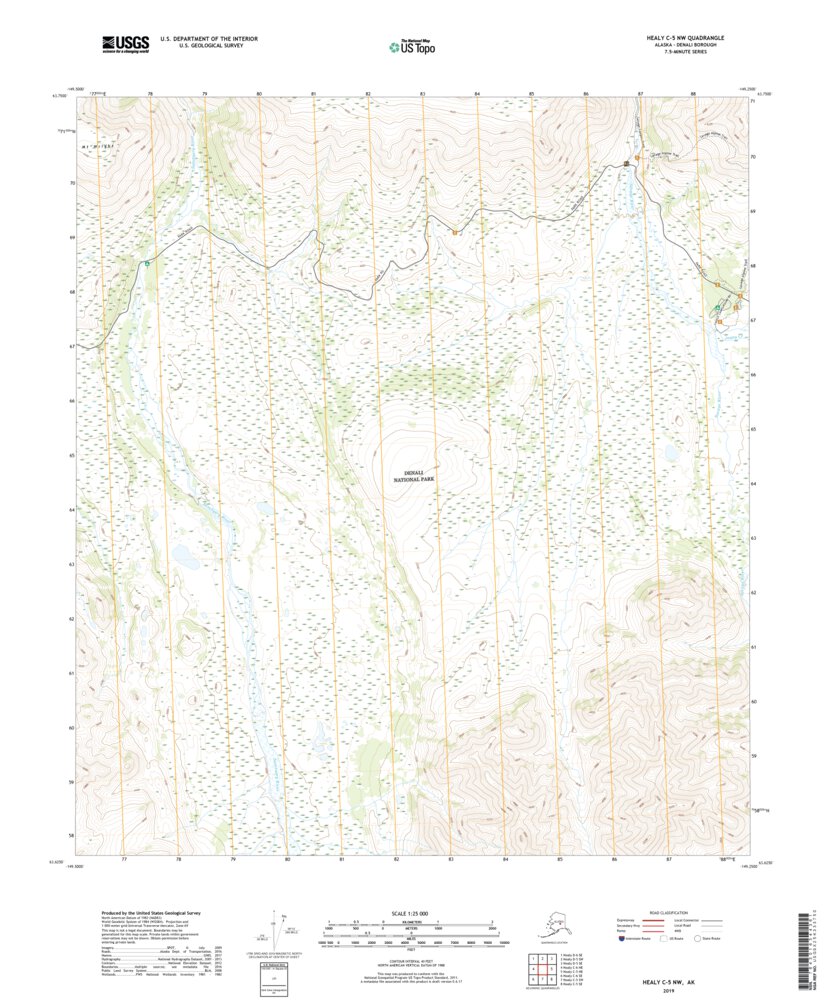 Healy C-5 NW, AK (2019, 25000-Scale) Map by United States Geological ...