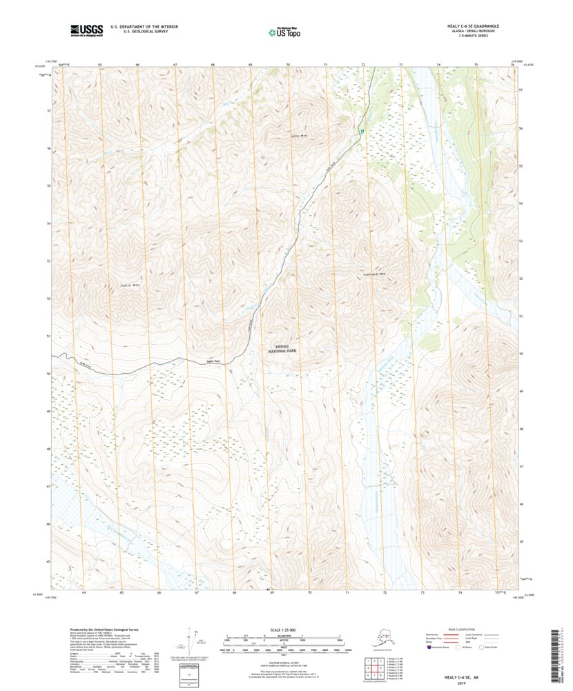 Healy C-6 SE, AK (2019, 25000-Scale) Map by United States Geological ...