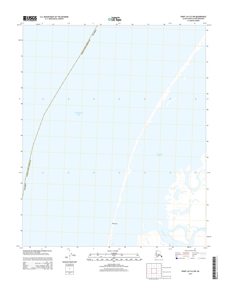 Point Lay D-2 SW, AK (2014, 25000-Scale) Map by United States ...
