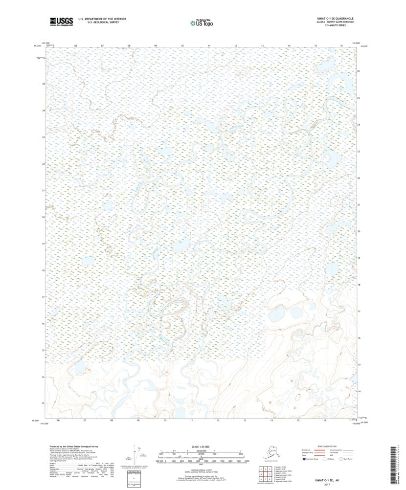Umiat C-1 SE, AK (2017, 25000-Scale) Map by United States Geological ...