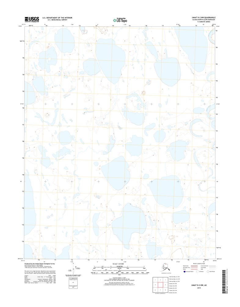 Umiat D-2 NW, AK (2015, 25000-Scale) Map by United States Geological ...