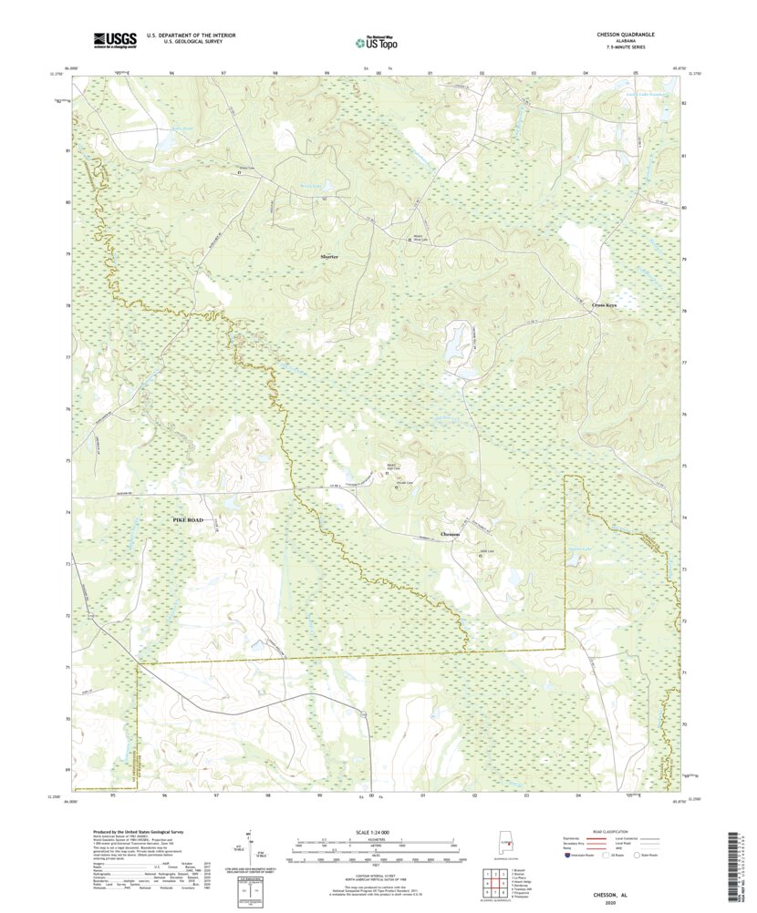 Chesson, AL (2020, 24000-Scale) Map by United States Geological Survey ...