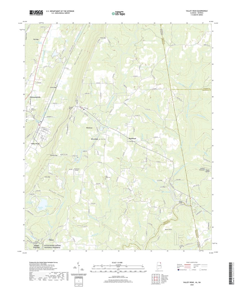 Valley Head, AL (2020, 24000-Scale) Map by United States Geological ...