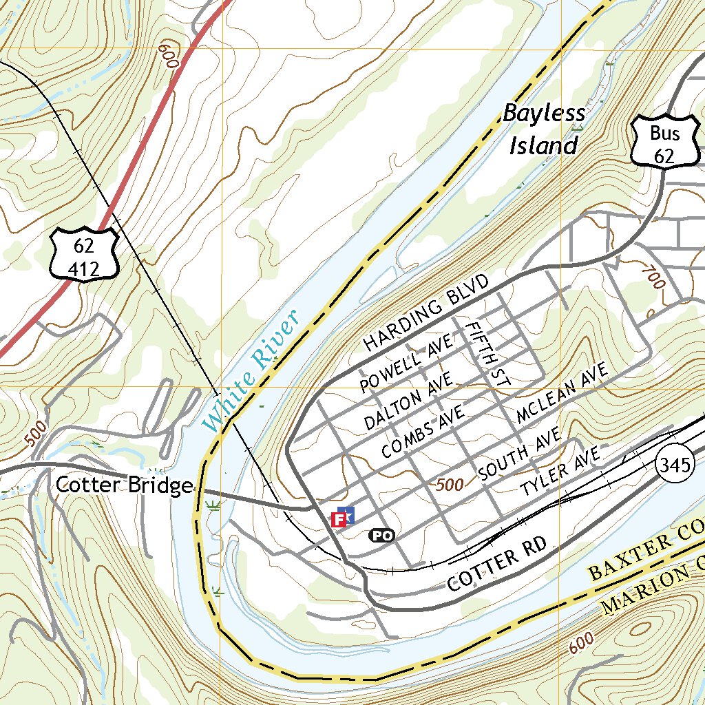 Cotter, AR (2020, 24000-Scale) Map by United States Geological Survey ...