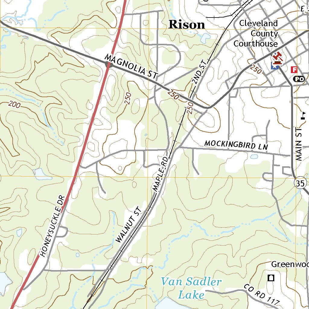 Rison, AR (2020, 24000-Scale) Map by United States Geological Survey ...