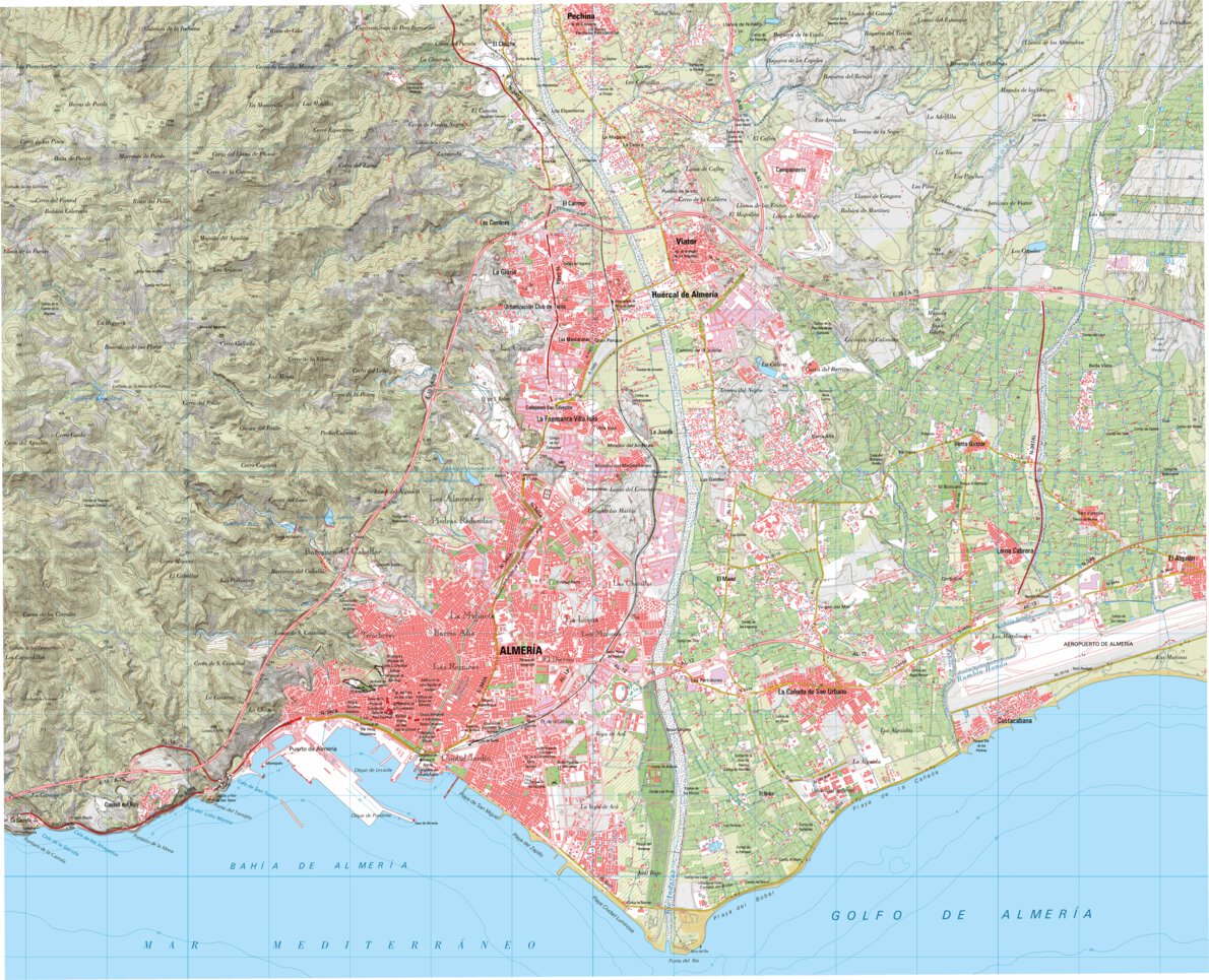 Almería Norte (1045-3) Map by Instituto Geografico Nacional de Espana ...