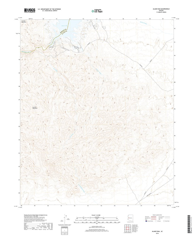 Alamo Dam, AZ (2018, 24000-Scale) Map by United States Geological ...